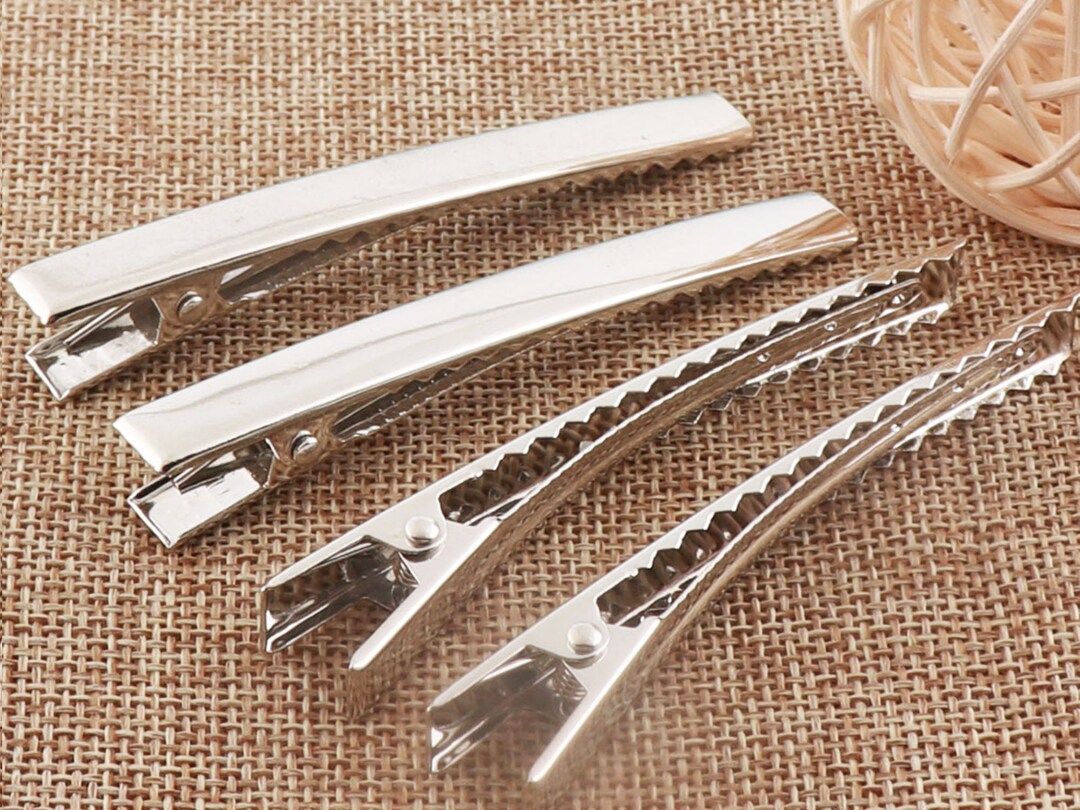 30 PCS Silver Clips Hair Clips, Hair Clips With Porous Clips Bows Clips ...