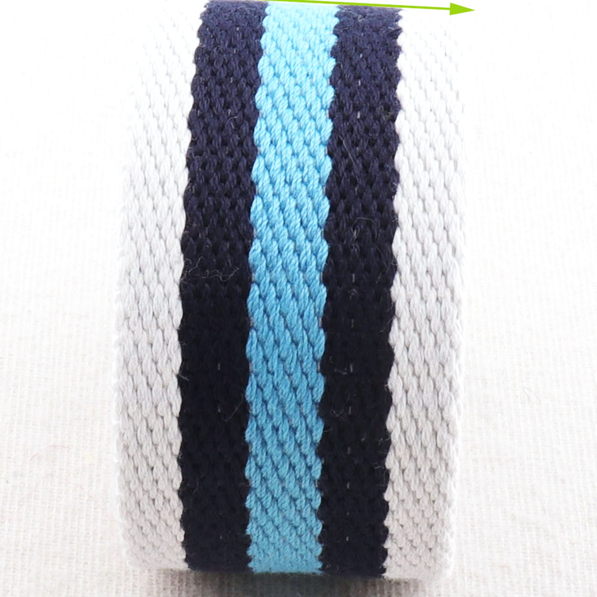 38mm Webbing Cotton Webbing Blue White Striped Webbing Ribbon - Etsy