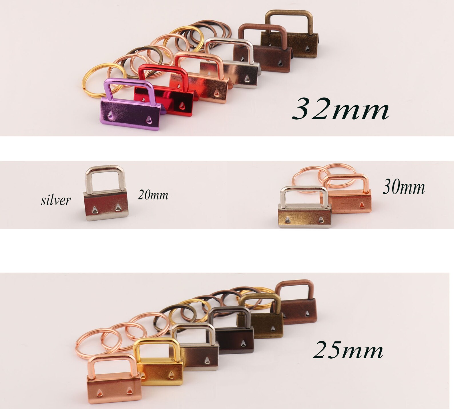 20 Sets Colorful Key Fob Hardware With Key Ringskey Fobs - Etsy