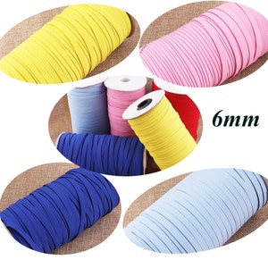 6 Mm-1/4"nylon Flat Elastic Cord Band,stretch Elastic Rope,elastic for ...