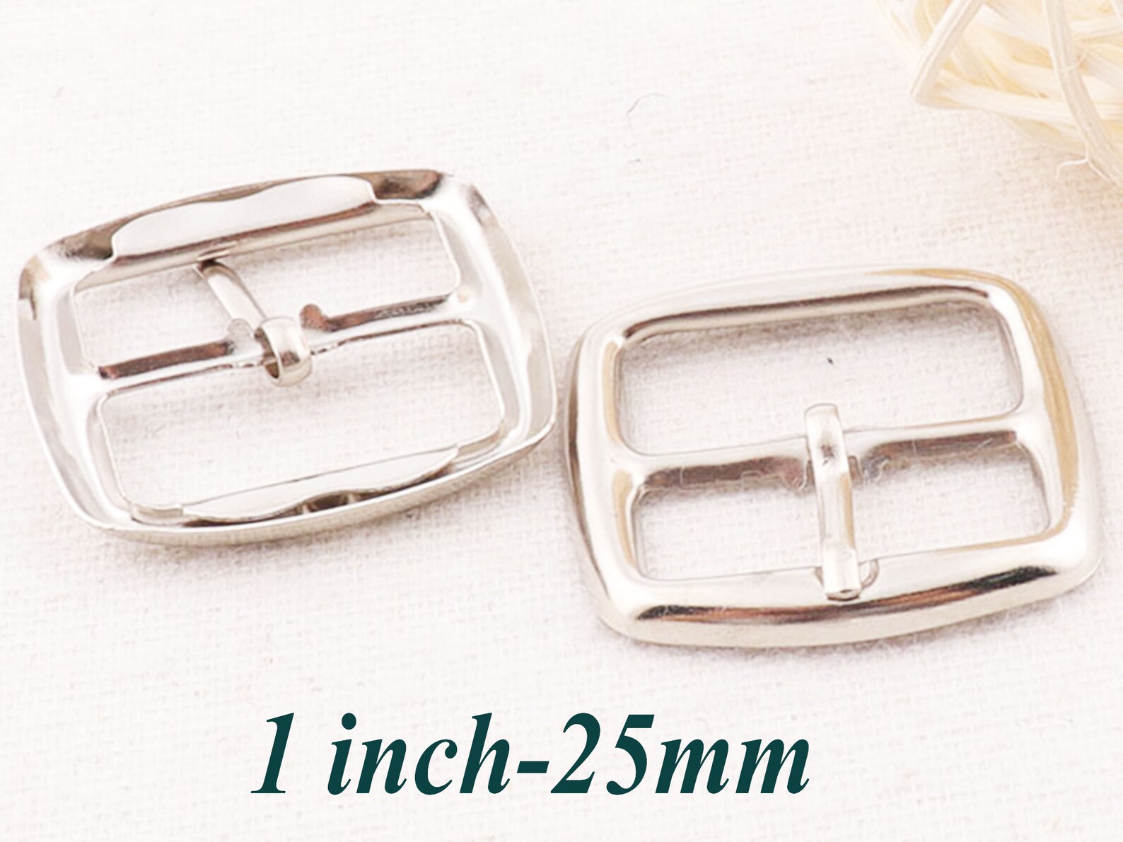 10 Pcs Silver Buckles,strap Buckle Fasteners Belt Buckle Square Center ...