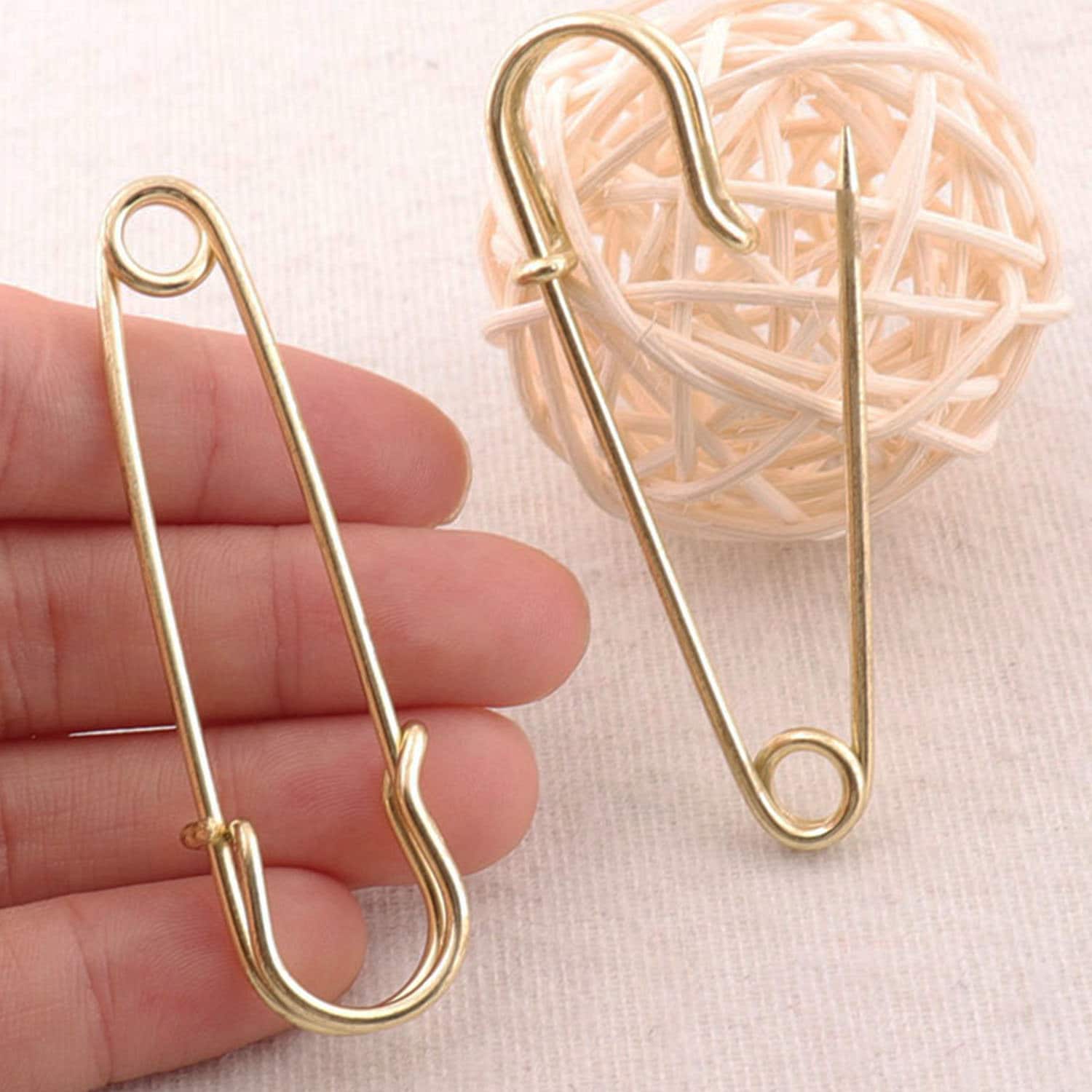 20PCS Large Metal Safety PinsGold Safety Pins Brooch Stitch | Etsy