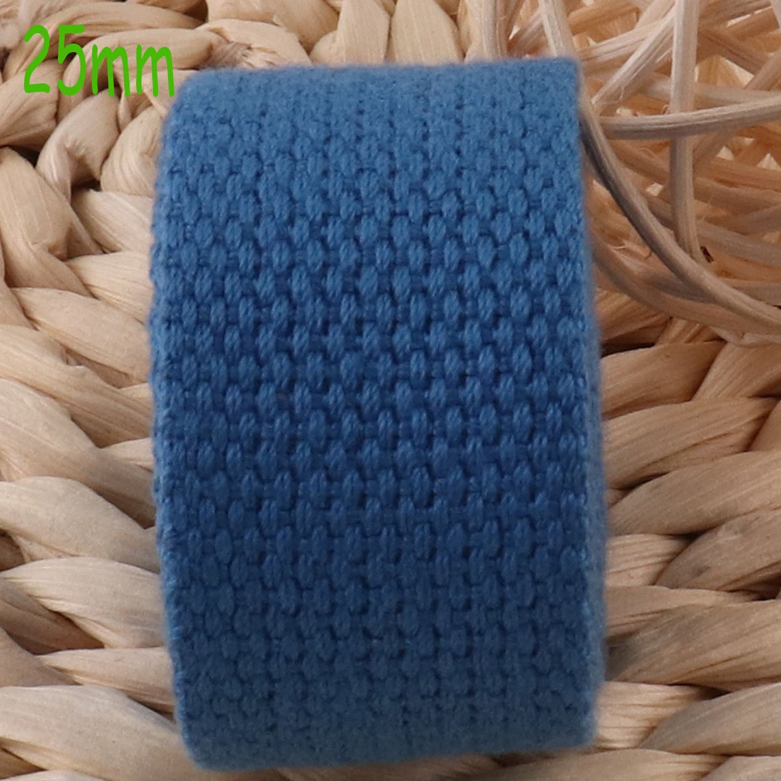 Blue Cotton Webbing1 Inch Webbingkey Fob Webbingwebbing by - Etsy