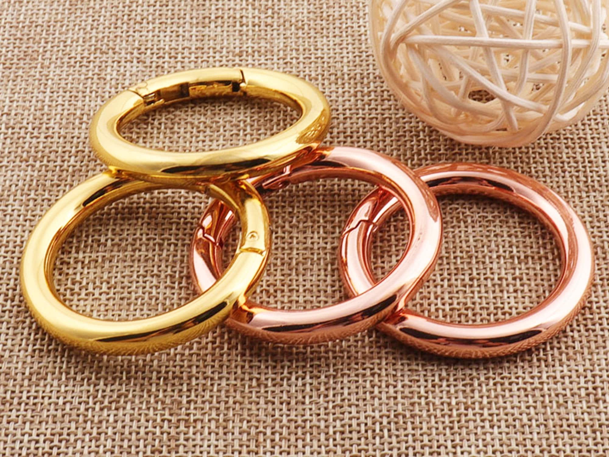 2-6 PCS Rose Gold/Gold Spring Ring BucklesSpring Gate Ring | Etsy