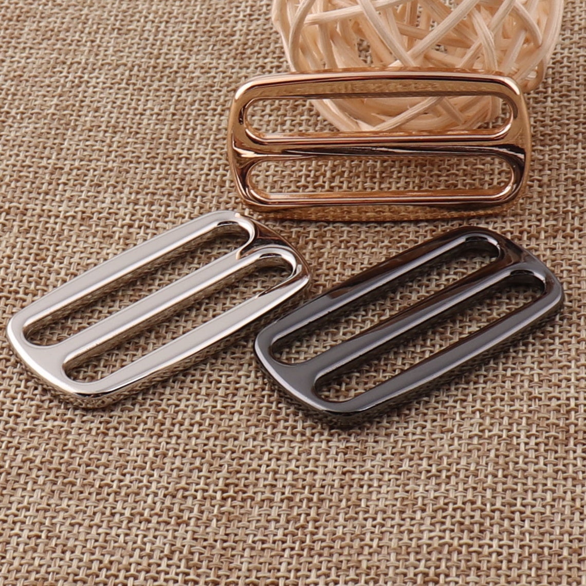 10 Slide Buckles1.5 Silver/black/pale Gold Belt - Etsy