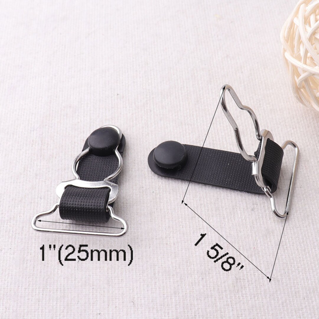 1"(25mm),10pcs Silver Dungaree Buckles Dungaree Clips Fasteners Strap ...