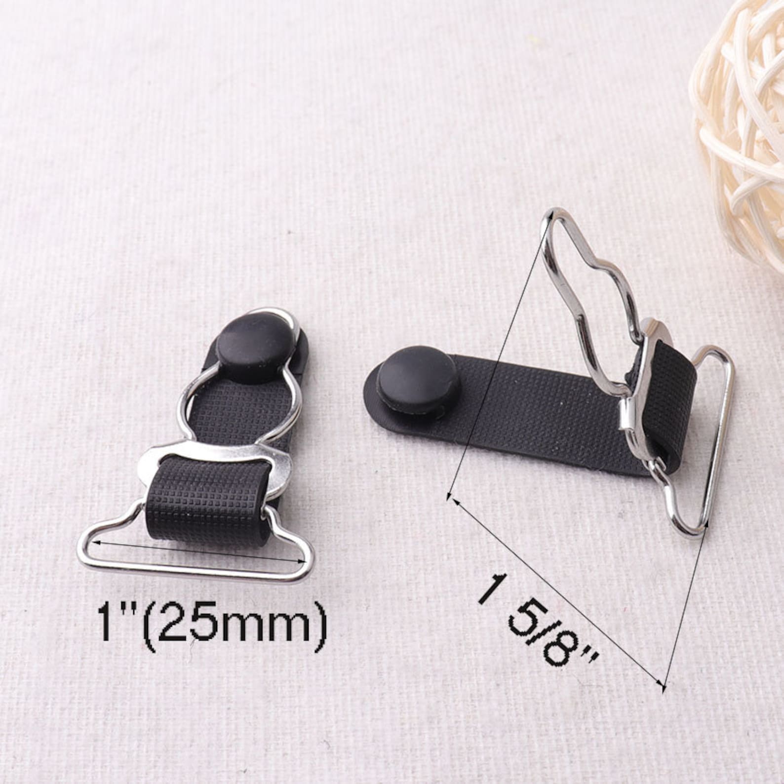 1"(25mm),10pcs Silver Dungaree Buckles Dungaree Clips Fasteners Strap ...