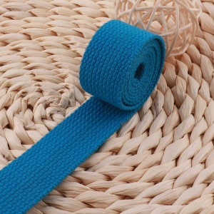 1 Inch Webbing,cotton Webbing,blue Webbing,ribbon,key Fobs,25mm Bag ...