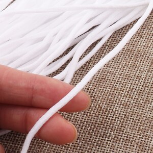 10-100 Meters White Nylon Cotton Elastic Cord,elastic Cord Band Stretch ...