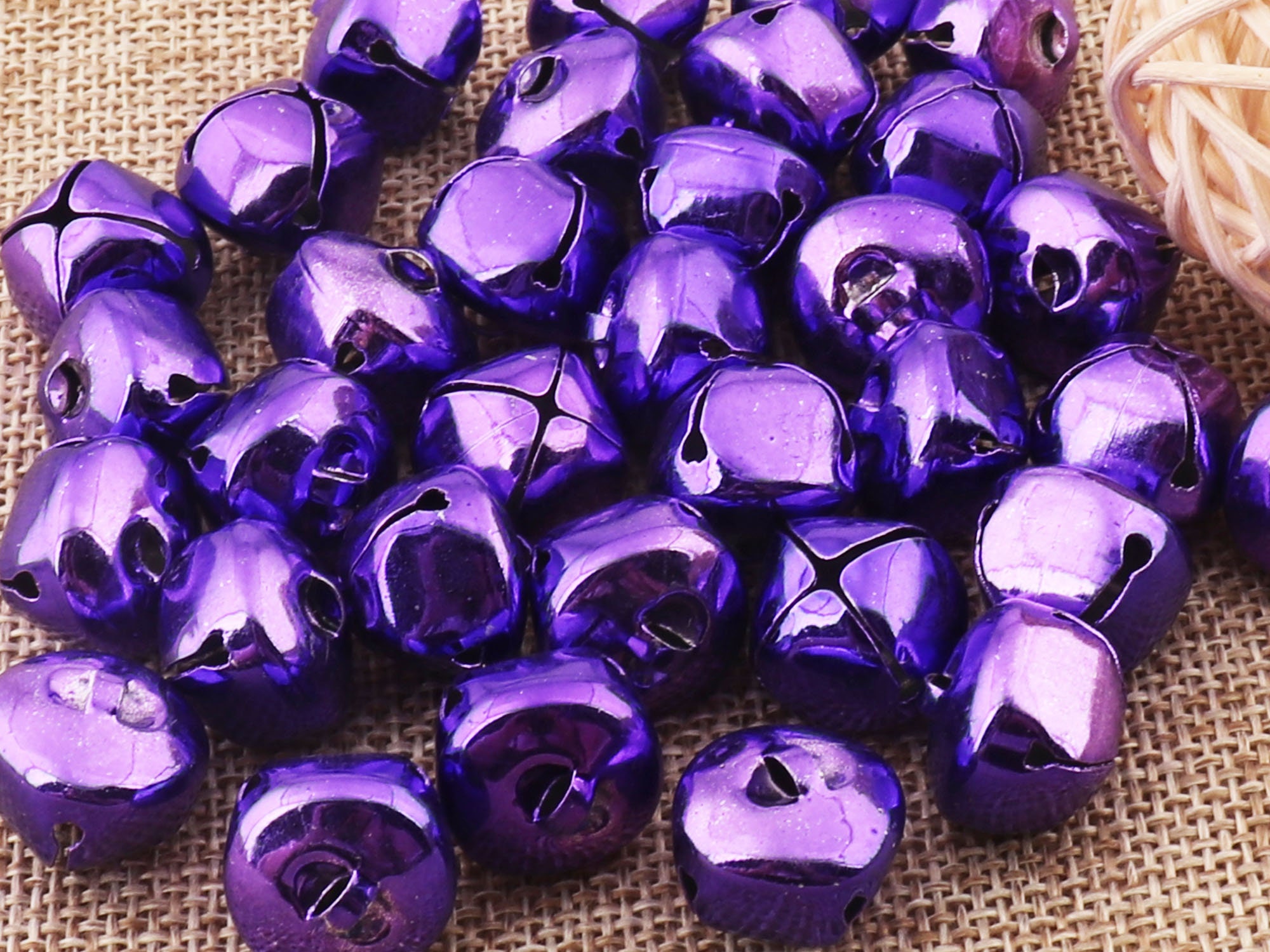 20pcs Metal Purple Jingle Bells,christmas Bells Craft Bells,durable ...