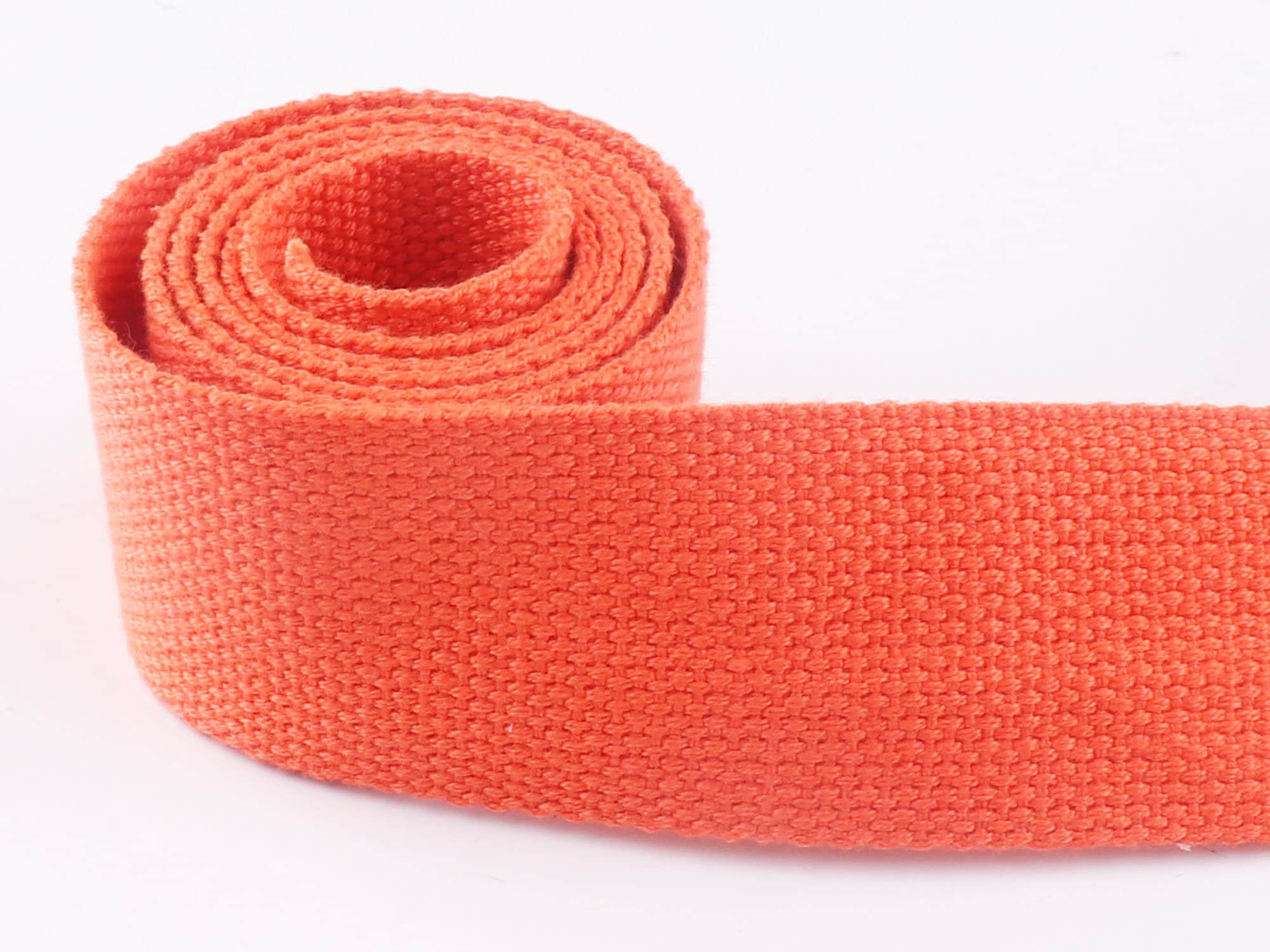 1 1/2" Cotton Soft Orange Webbing,key Fob Webbing Belt Webbing Lanyard ...