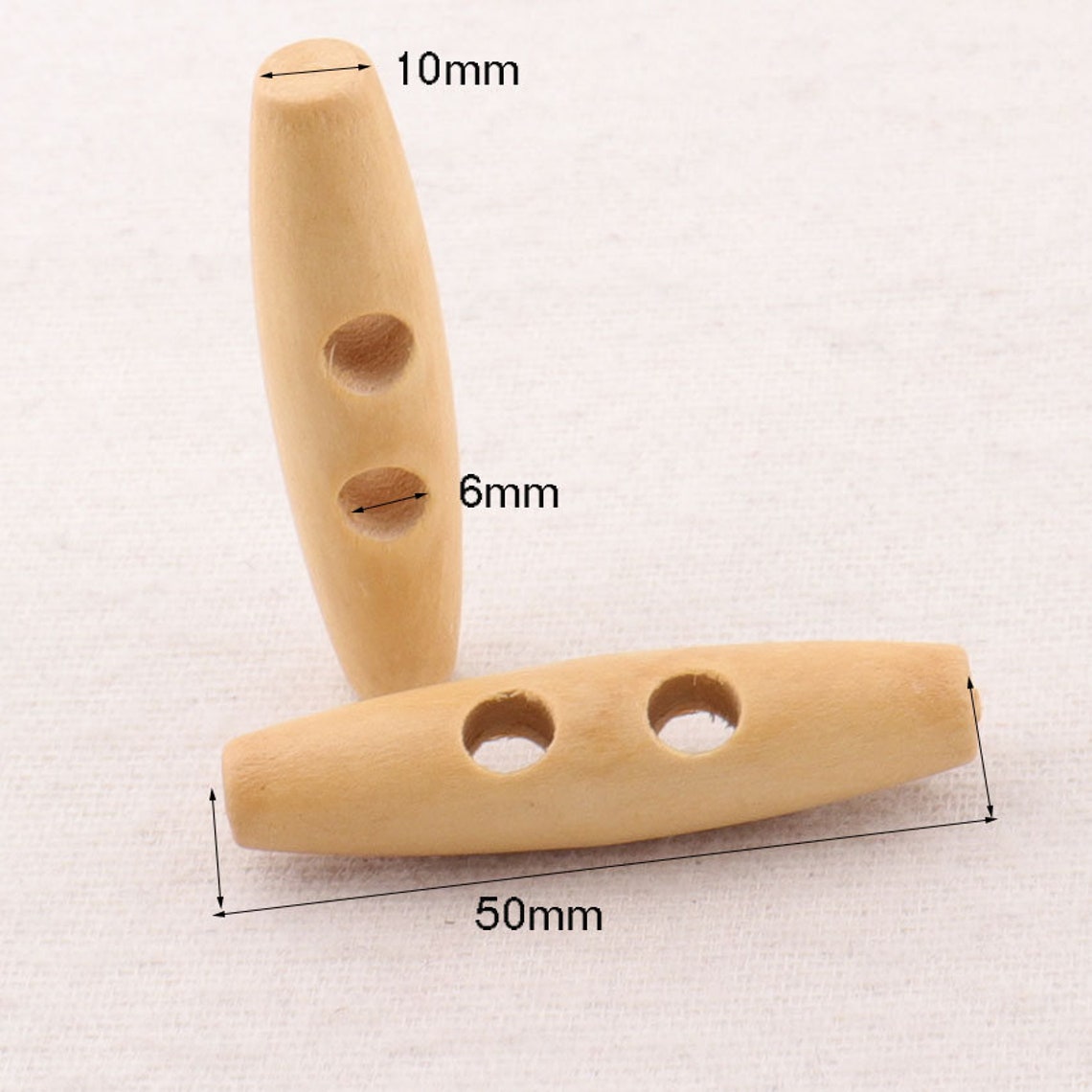 10pcs Pale Yellow Large Toggle Buttons Wooden2 Inches DIY - Etsy