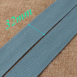 32mm Cotton Solid Blue Color Webbing Belt,webbing Keychain Polyester ...
