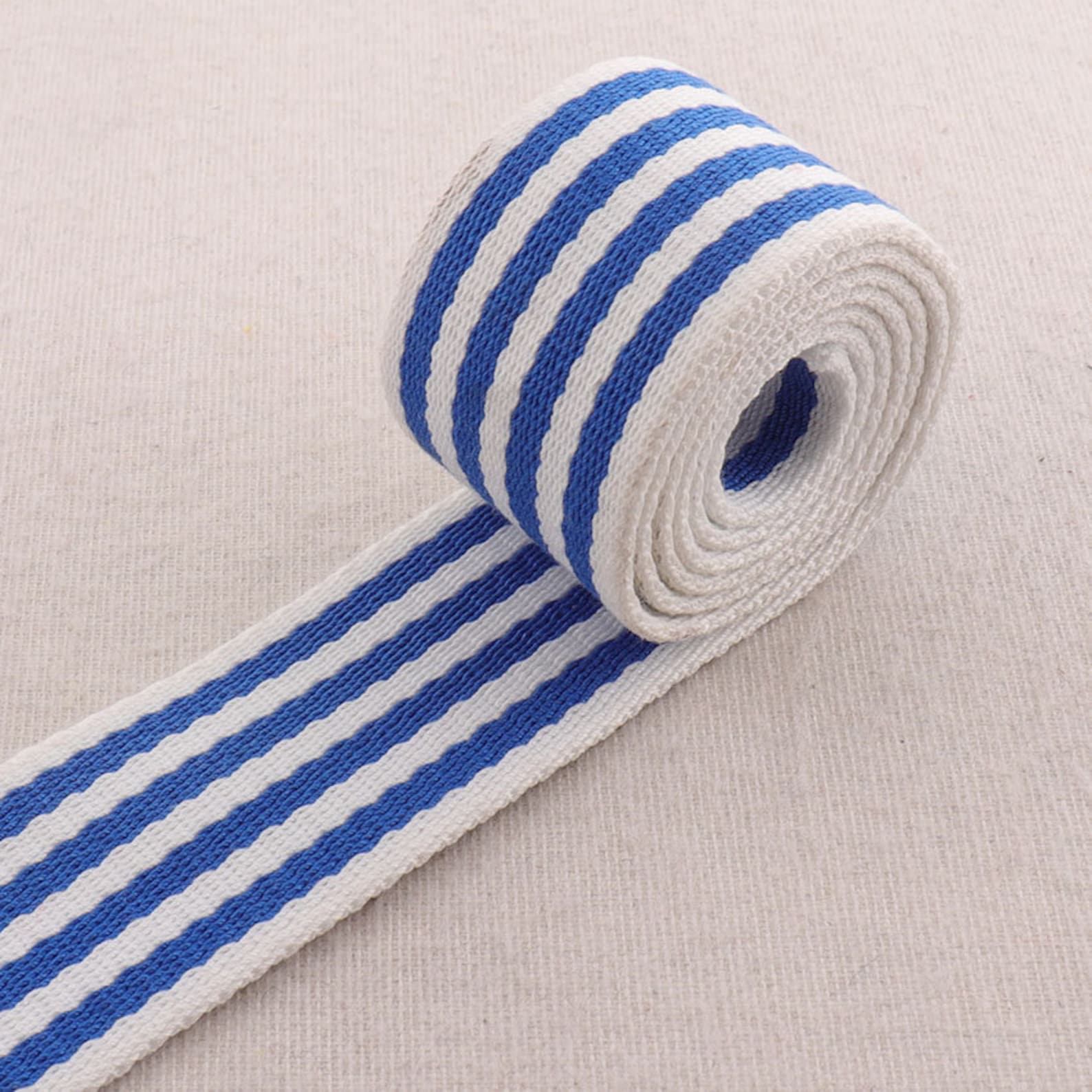 5 Yards 38mm Cotton Webbing Bag Purse Blue White Straps - Etsy