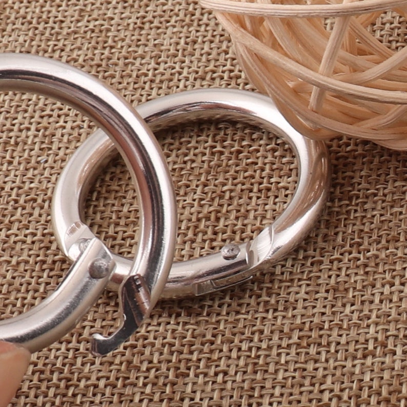 20 Pcs Silver Round Carabiner Handlealuminum Carabiners Key - Etsy