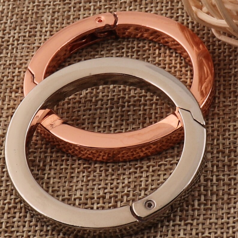 8 PCS Silver/rose Gold Round Gate Ring Spring Ring1 1/4 - Etsy