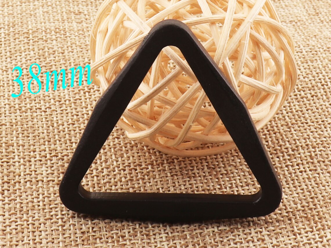30 Pcs Black Plastic Triangle Rings38mm Slide Buckles - Etsy