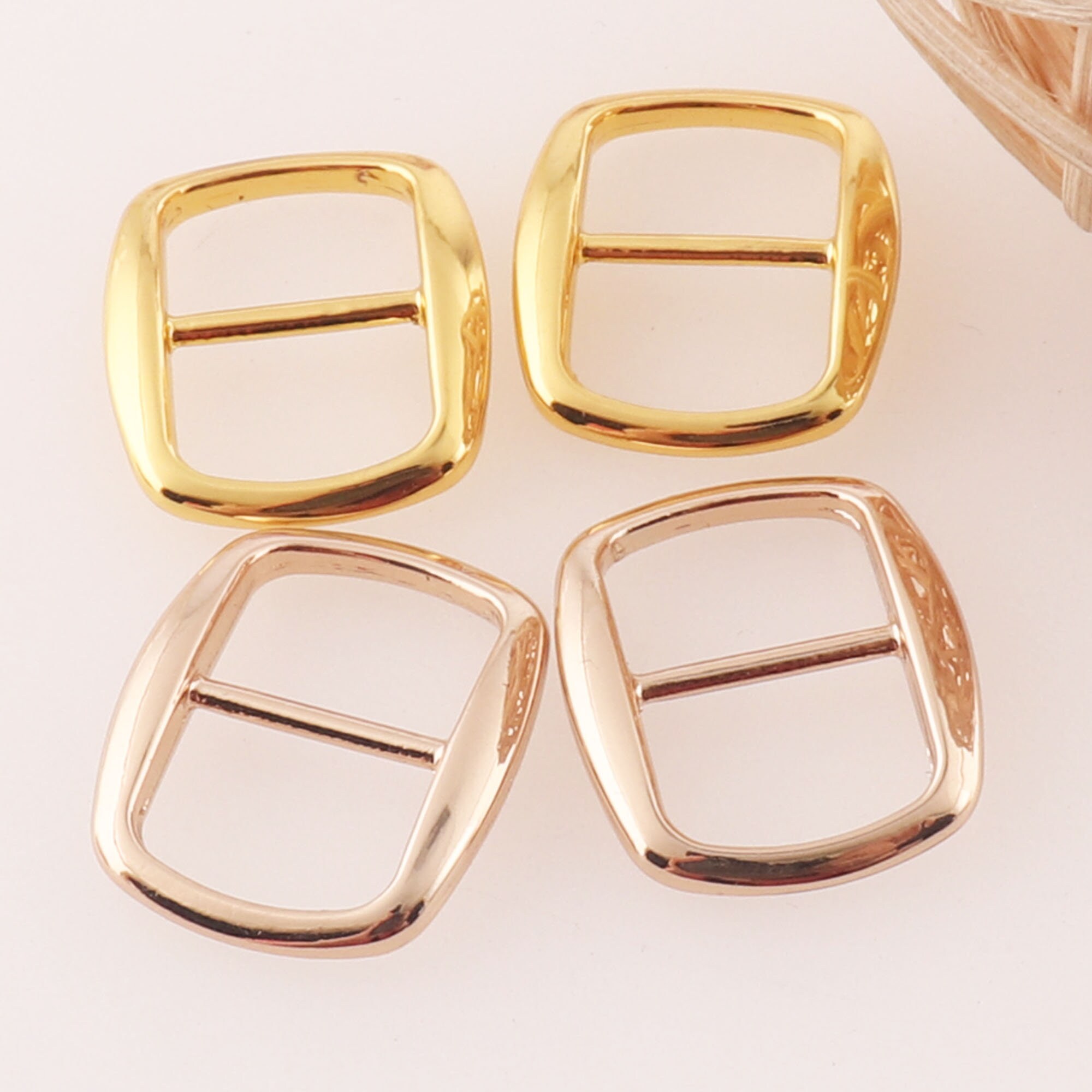 10mm/12mm Pale Gold/gold Slider Buckles30 Pcs Square Buckles - Etsy