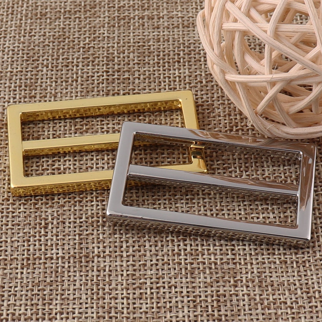 2 Slide Buckles38mm Gold/silver Strap Fasteners Belt Buckle - Etsy