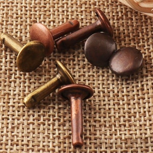 200 Sets Double Cap Rivet,antique Bronze/antique Copper Dome Round ...