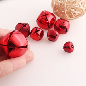 20-100 Pcs Red Jingle Bells,christmas Bells,christmas Tree Ornament ...