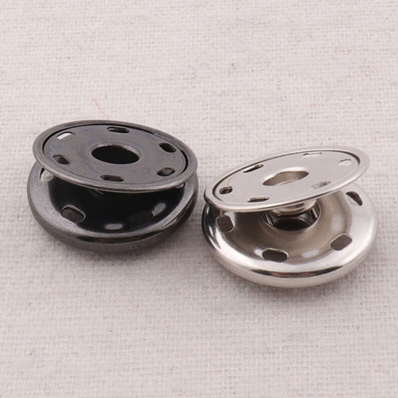 15 Sets-snap Buttons-125mmsilver/black Snap - Etsy