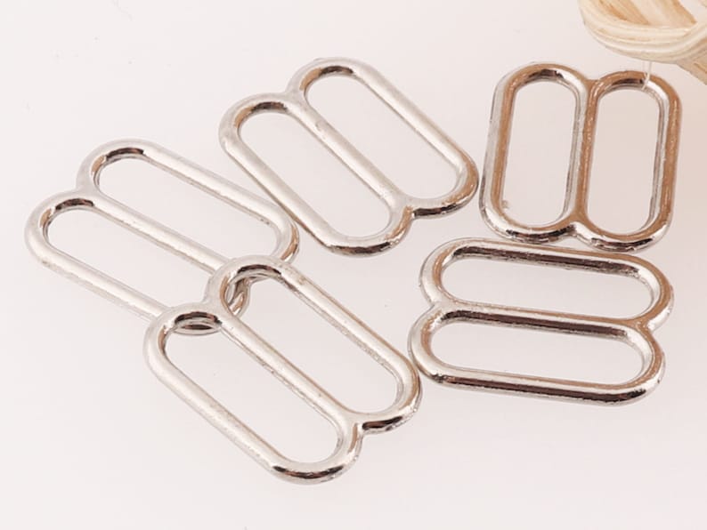 50 PCS Silver Metal Bra Making Strap Slide Hooks Buckle,lingerie ...