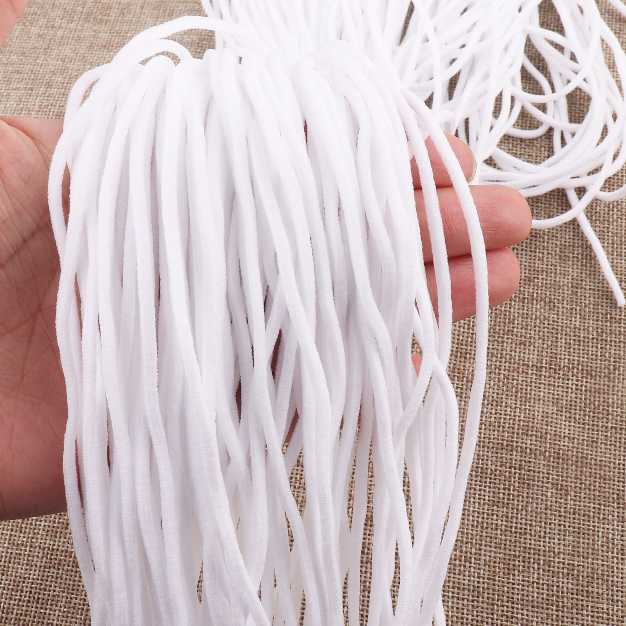 10-100 Meters White Nylon Cotton Elastic CordElastic Cord | Etsy