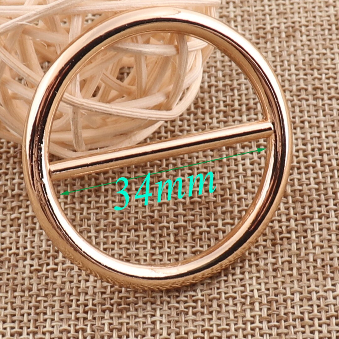 10 Metal Purse Buckles,round Slide Buckles,34mm Gold Strap Fasteners ...