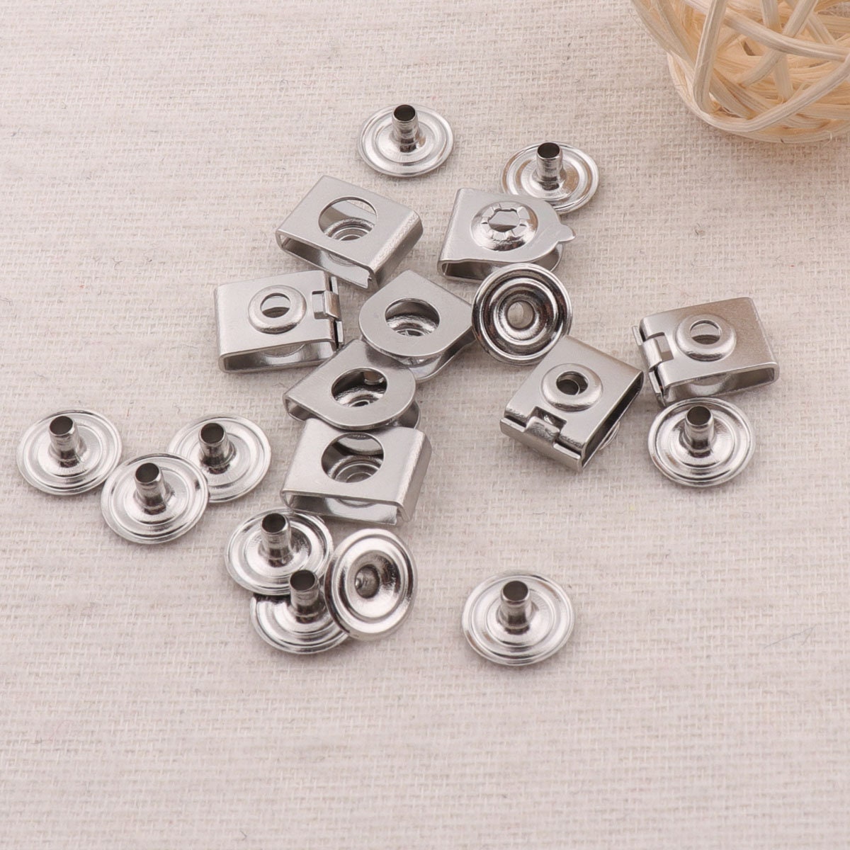 20sets Silver Trousers Skirts Bars Fasteners Hook Eye Clasps Pants ...