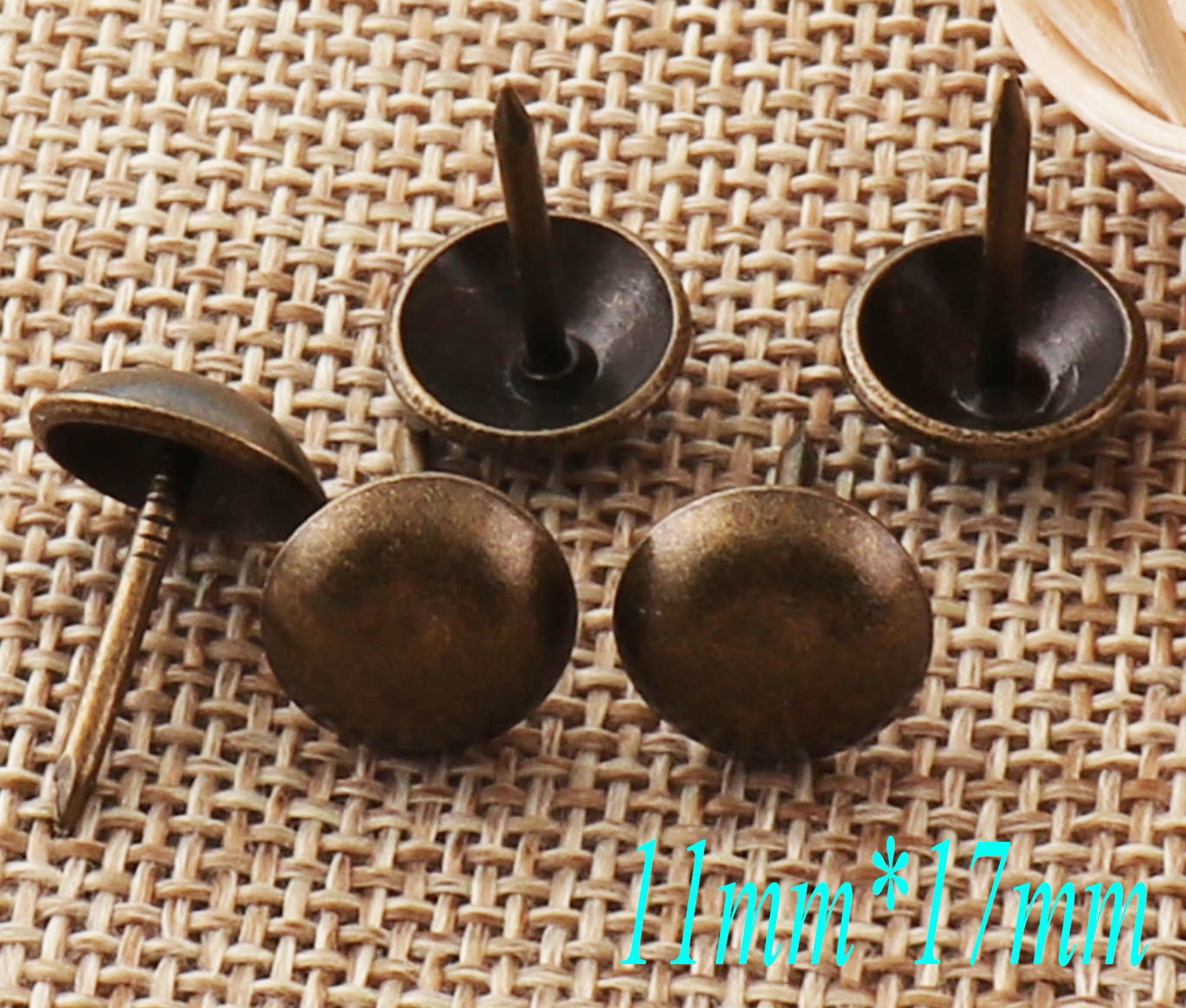 100 PCS Antique Bronze Upholstery Tacks11mm Nailhead Tacks | Etsy