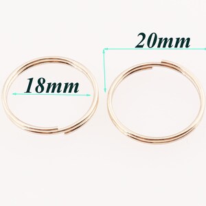100-500pcs Metal Pale Gold Split Key Rings,20mm Split Jump Rings Key ...