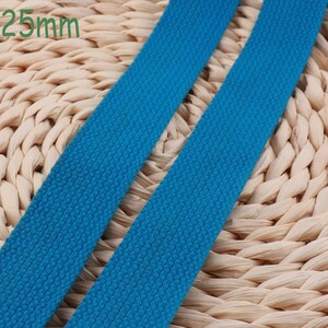 1 Inch Webbing,cotton Webbing,blue Webbing,ribbon,key Fobs,25mm Bag ...