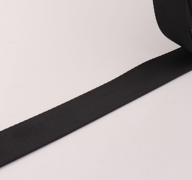 1 1/2" Plain Black Webbing,smooth Webbing Keychain Polyester Webbing ...