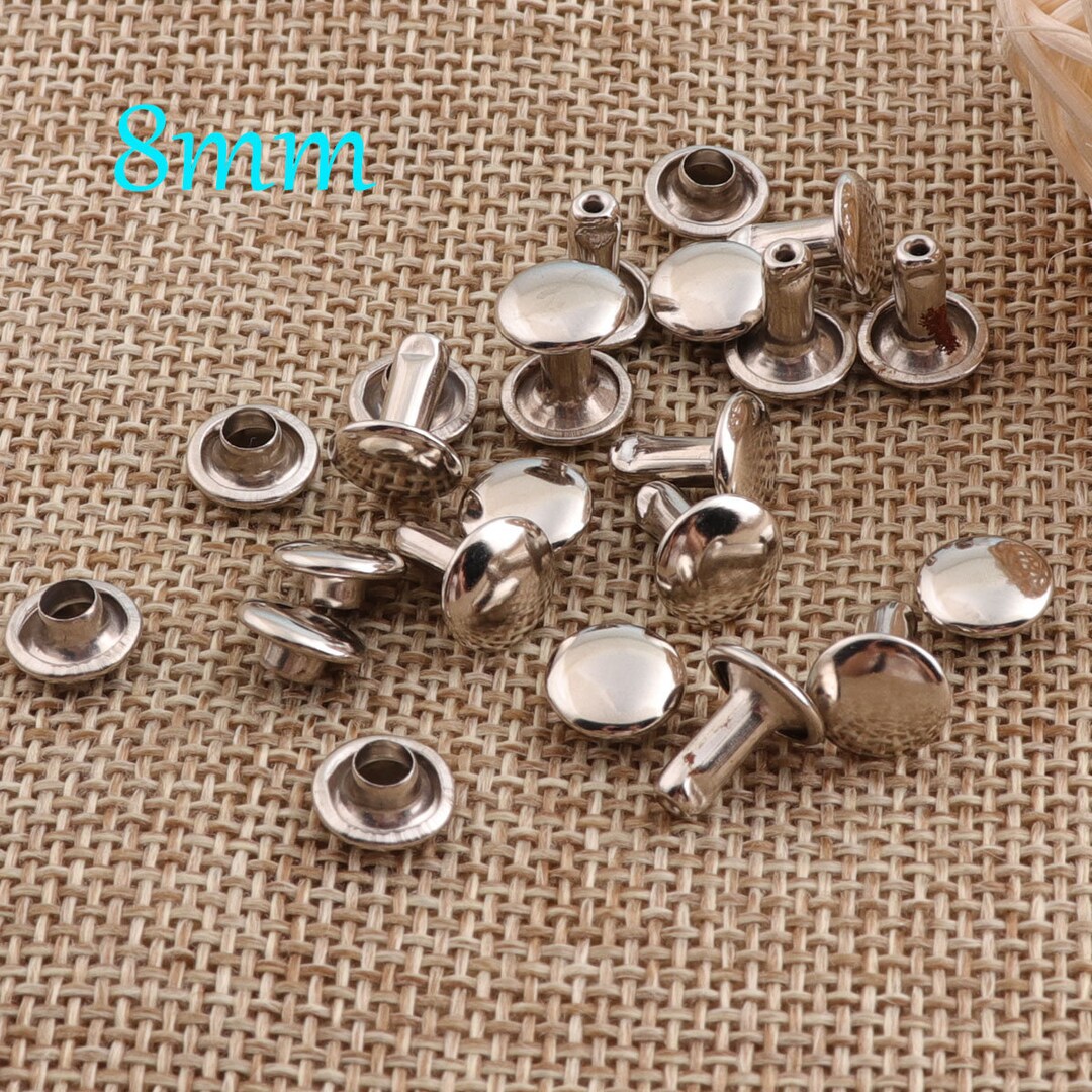 200sets,double Cap Rivet,5/16"(8mm)silver Dome Double Cap Round Rivet ...
