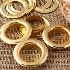 50 PCS Metal Large Gold Eyelets and Grommets,eyelets Grommets With ...