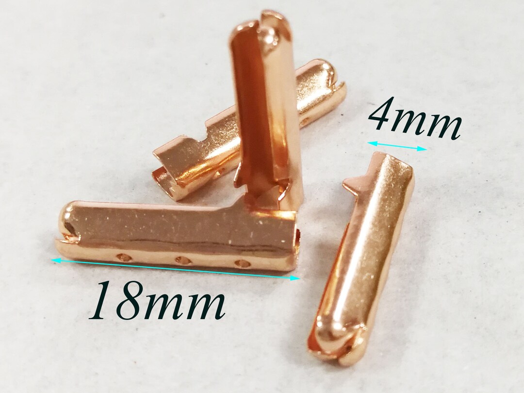 30 Pcs Rose Gold Metal End Tips End Caps,cord Lock Craft Cord Locks ...