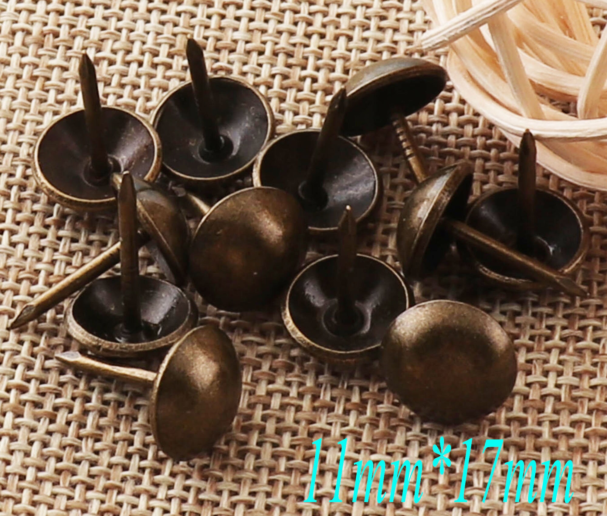100 PCS Antique Bronze Upholstery Tacks11mm Nailhead Tacks | Etsy