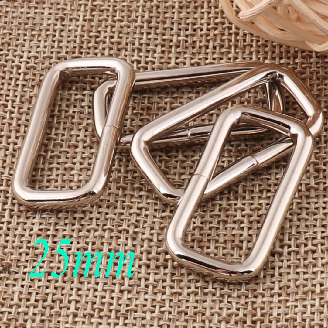 20 Pcswebbing Rectangle Rings,rectangle Rings,1"square Rings,silver ...