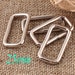 20 Pcswebbing Rectangle Rings,rectangle Rings,1"square Rings,silver ...