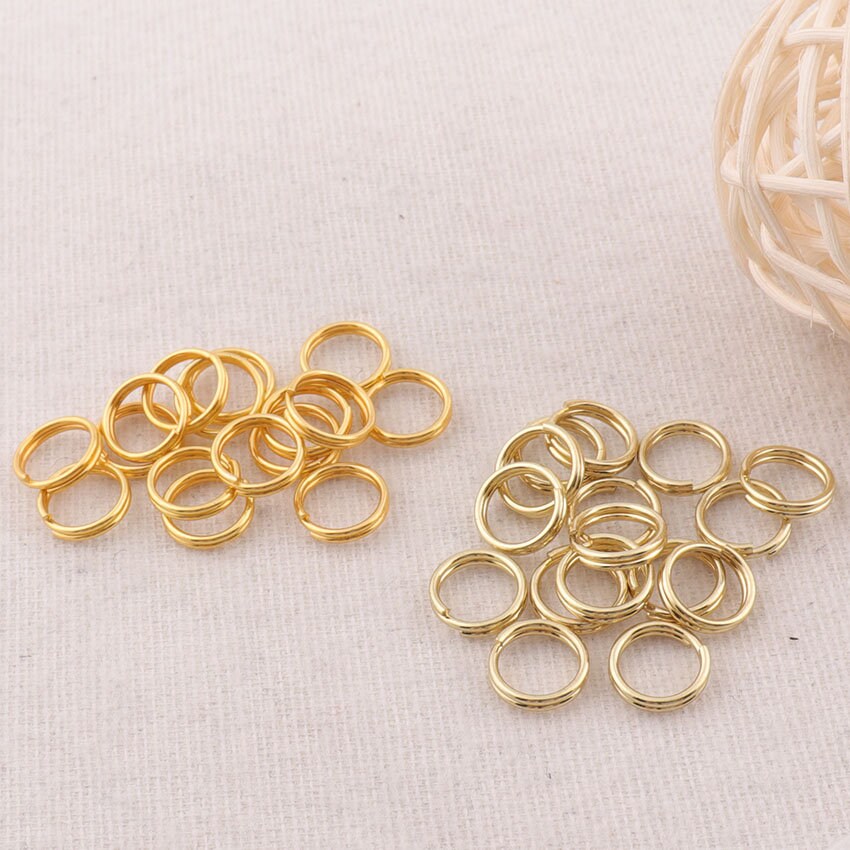 200 pcs Gold/Pale Gold Split Key Ringsjump rings Diaphragm | Etsy
