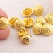 10 PCS Gold Metal Buttons Shank Flower Covers Buttonclothing - Etsy