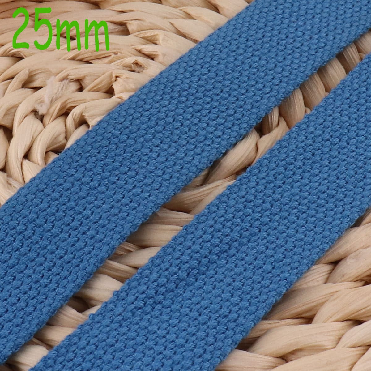 Blue Cotton Webbing1 Inch Webbingkey Fob Webbingwebbing by - Etsy