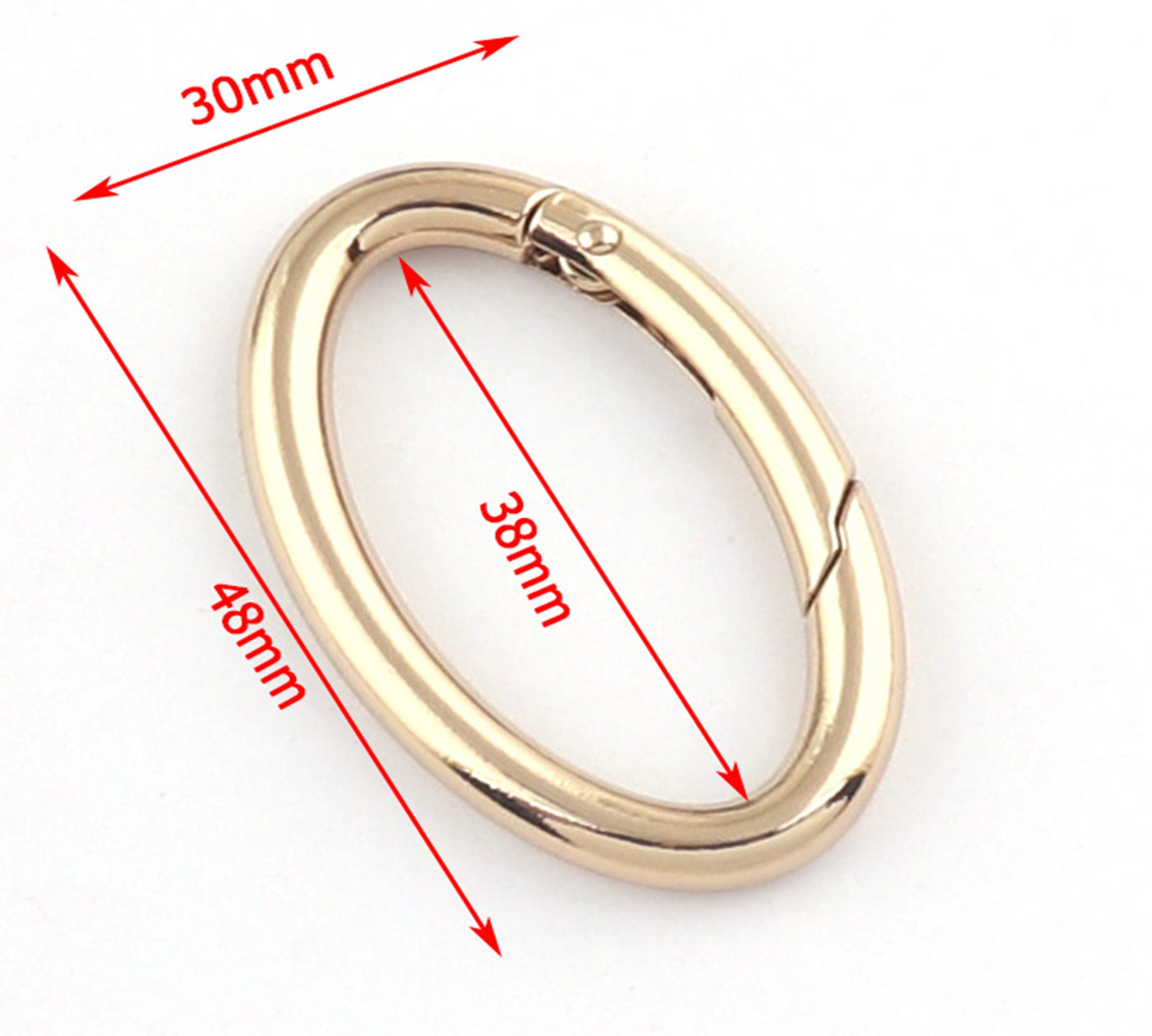 Oval Spring Rings,54mm/50mm/38mm/29mm Light Gold Spring Ring Spring ...