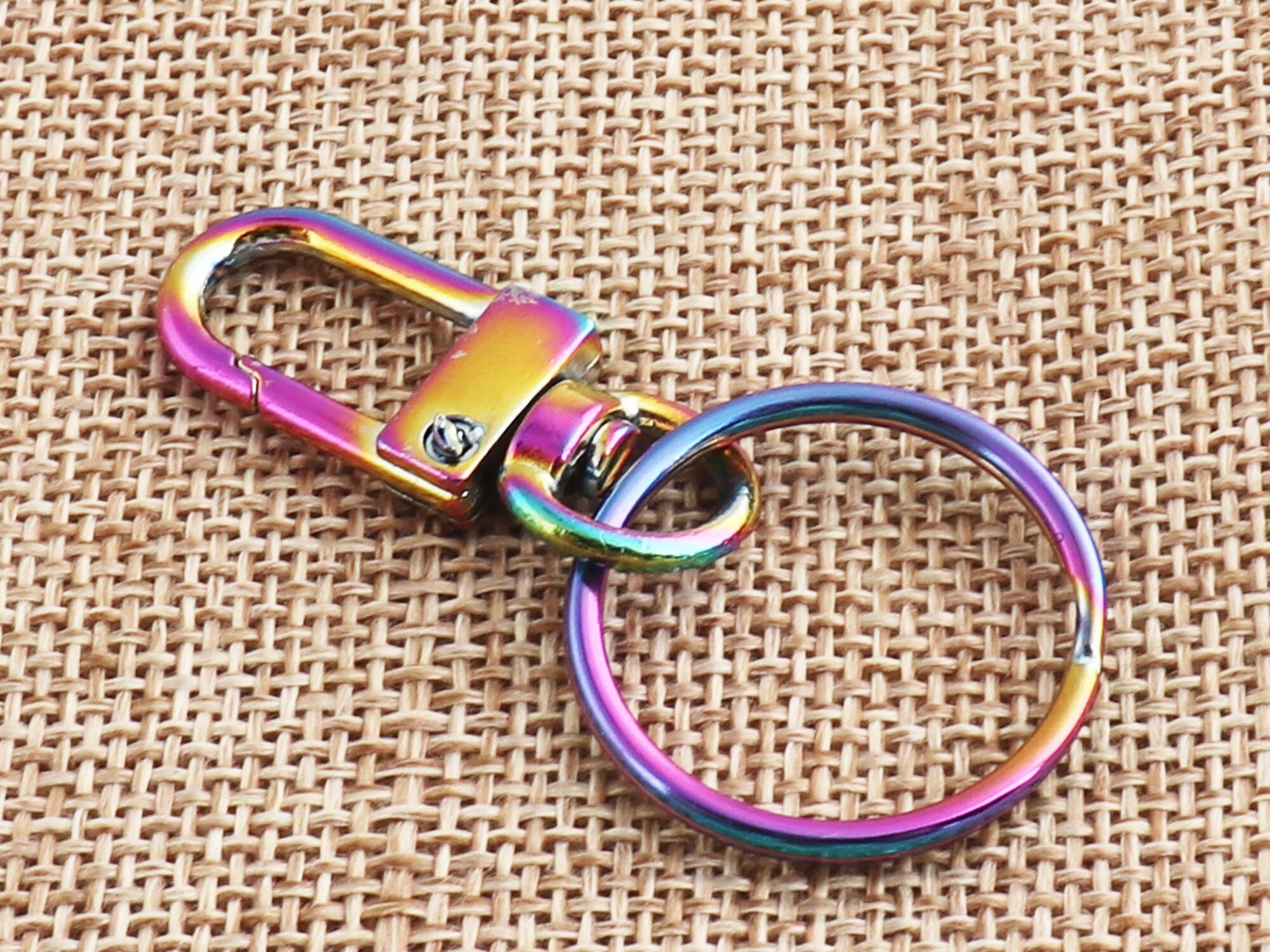 10 sets Rainbow Swivel Clasps with Key Rings Lanyard Clip | Etsy