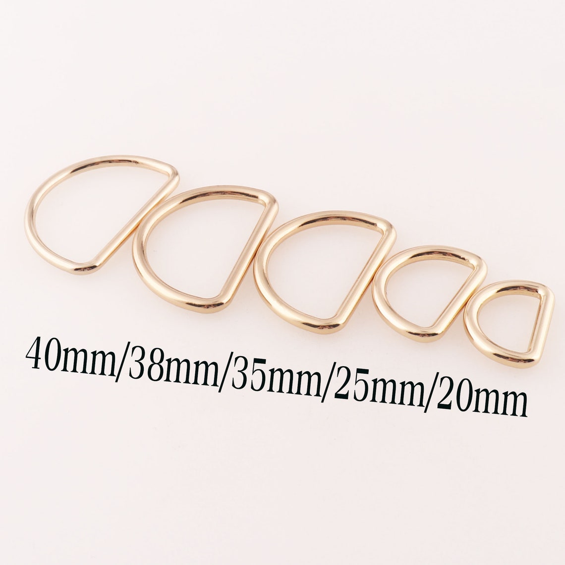 10 Pcs Pale Gold D Rings,belt Purse Bag Connector D-ring Findings for ...