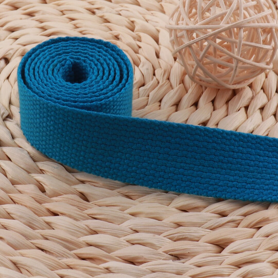 1 Inch Webbing,cotton Webbing,blue Webbing,ribbon,key Fobs,25mm Bag ...