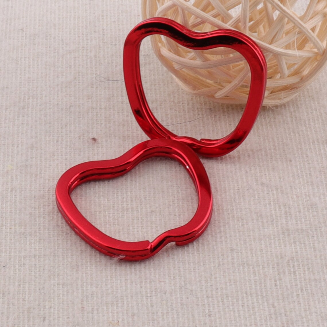 10pcs Red Apple Key Rings keychain Split Key Rings Split Ring | Etsy