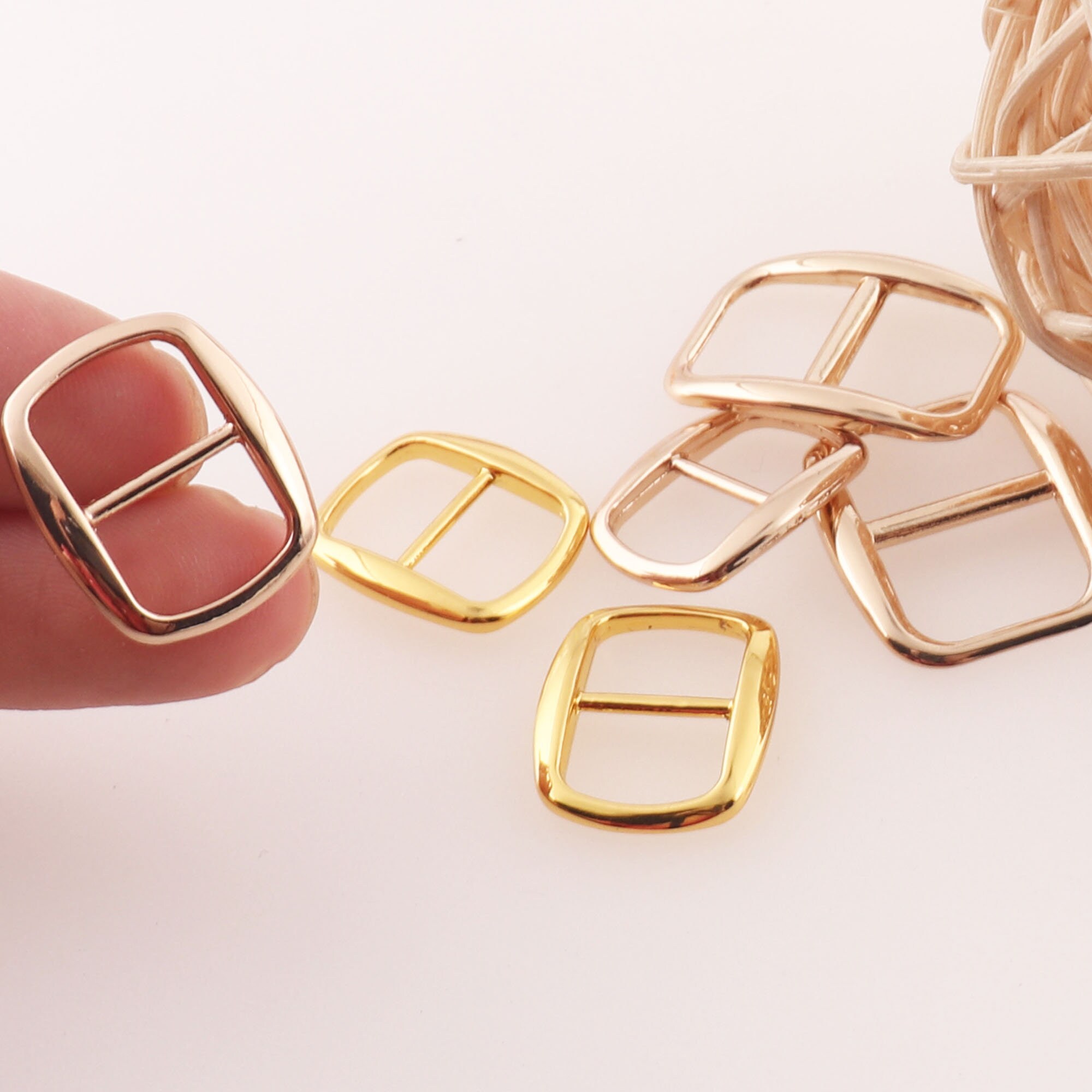 10mm/12mm Pale Gold/gold Slider Buckles30 Pcs Square Buckles - Etsy