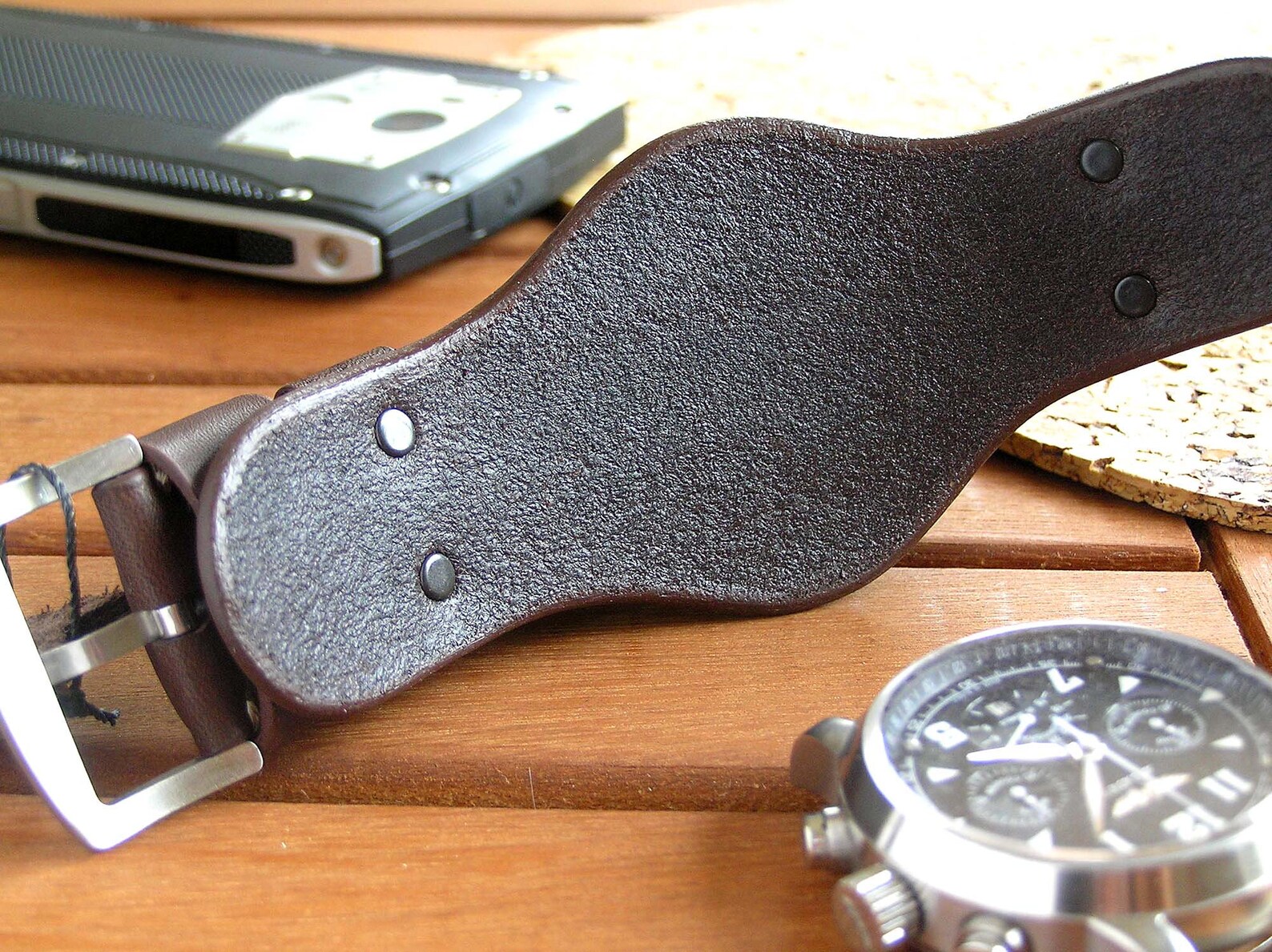 Watch Bund Strap 26mm Genuine Leather Brown Handmade Watch | Etsy